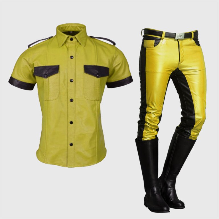 Yellow Leather Uniform - Mr Leather Shop