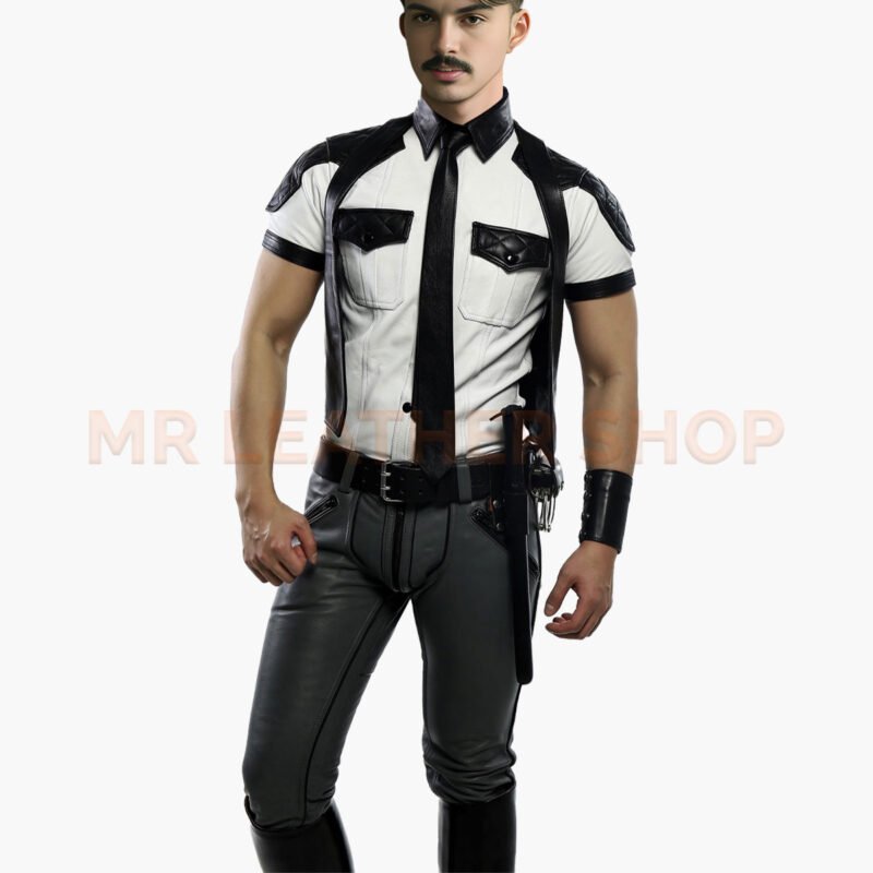 Leather Police Outfit Are Specially Made With Genuine Leather.