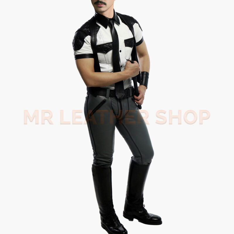 Leather Police Outfit Are Specially Made With Genuine Leather.
